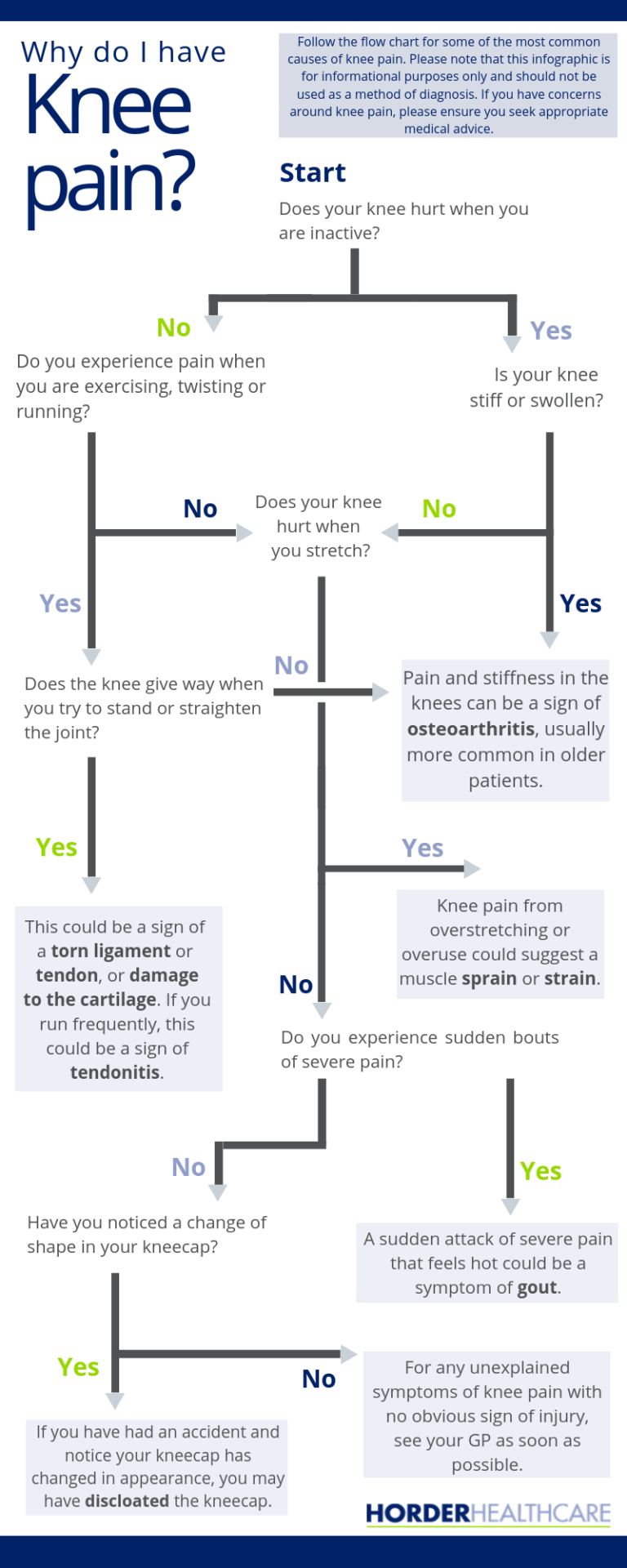 Infographic: Why do I have knee pain? - Horder Healthcare